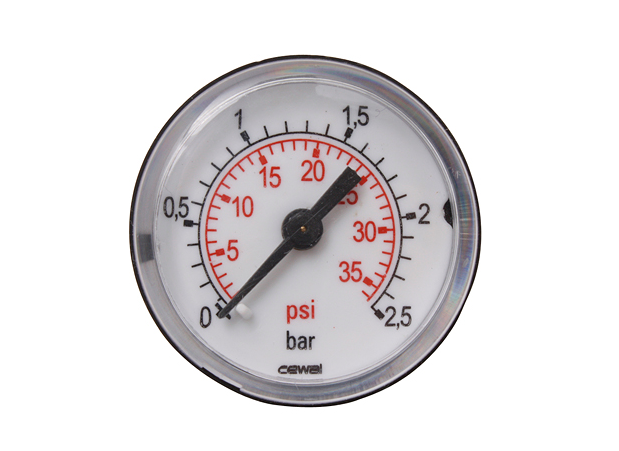 Manometer Ø40 1/8" 0-2,5 bar | Kloakshop.dk