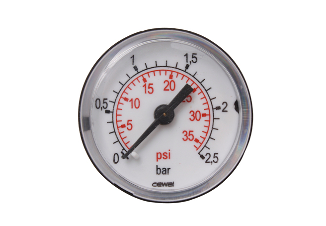 Manometer Ø40 1/8" 0-4 bar | Kloakshop.dk