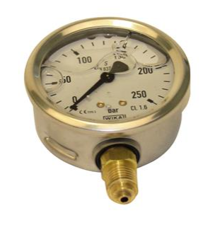 Manometer Ø63 1/4" 0-1 bar | Kloakshop.dk