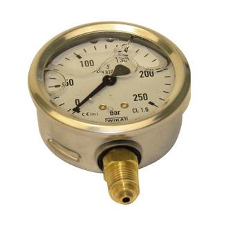 Manometer Ø63 1/4" 0-25 bar | Kloakshop.dk