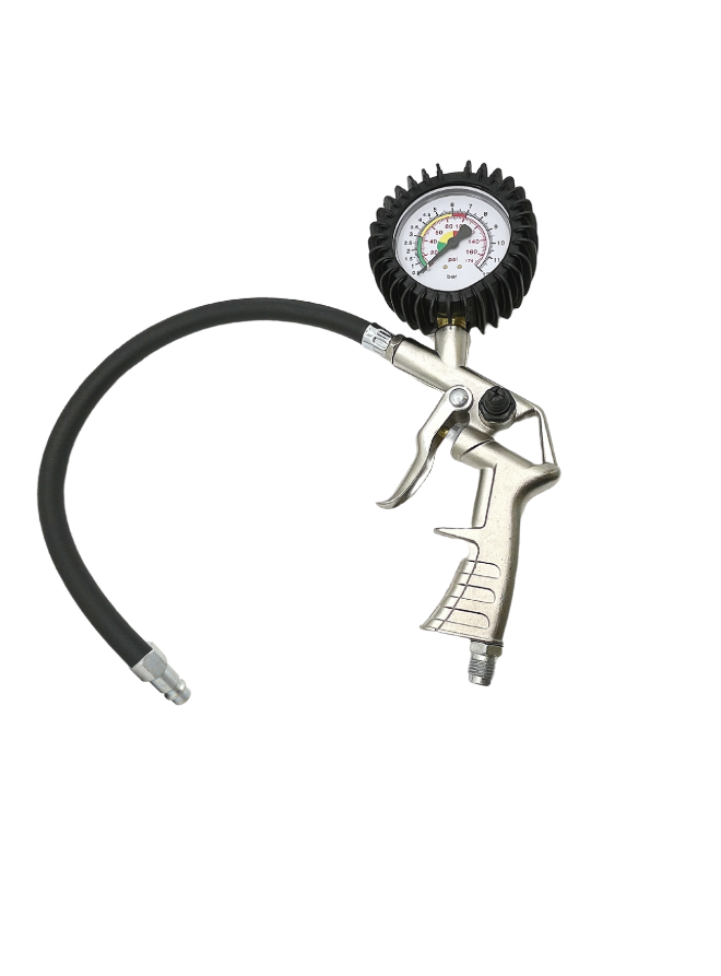 Trykluft Pumpepistol M/Manometer og Nippel - Tilbehør til slanger ...